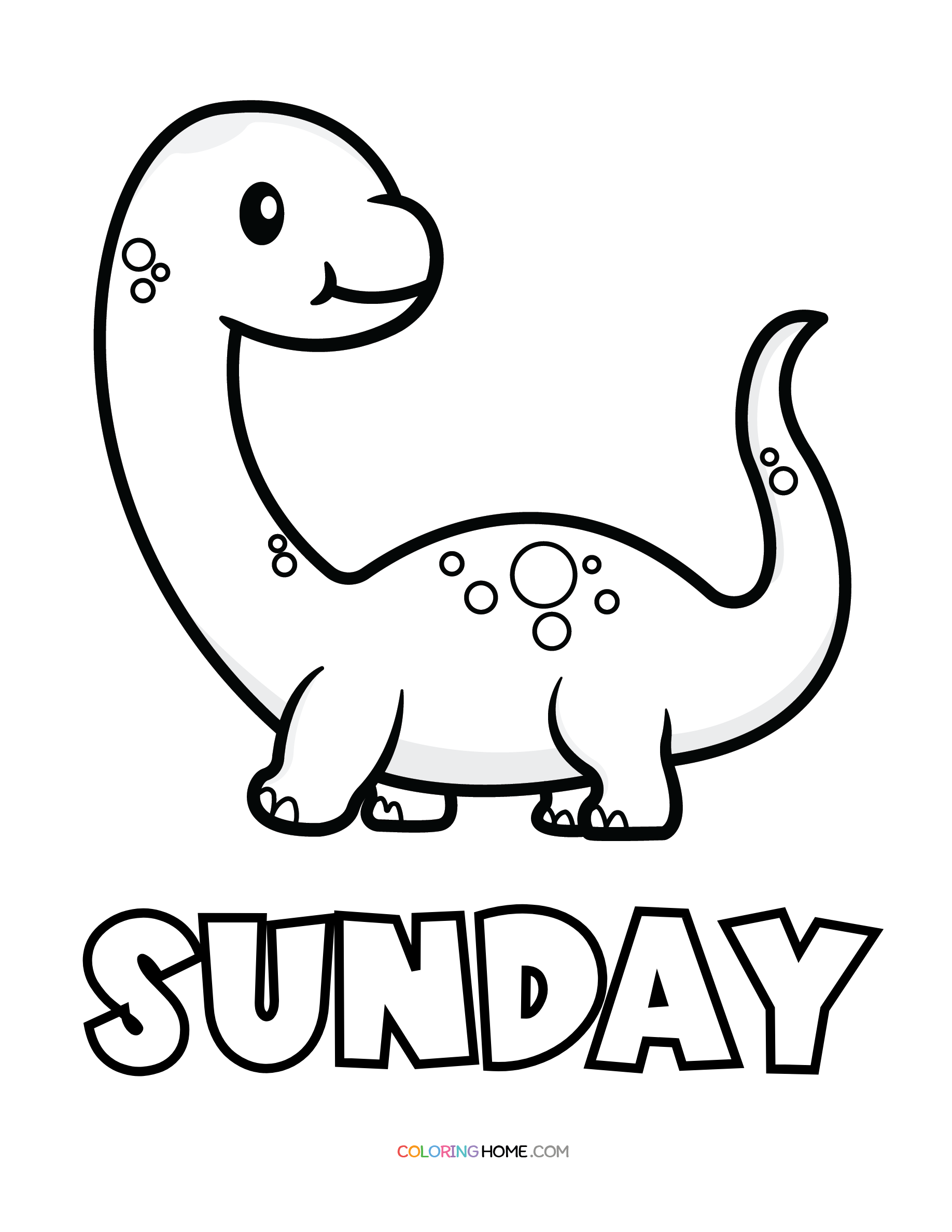 Sunday Name Coloring Pages - Coloring Nation