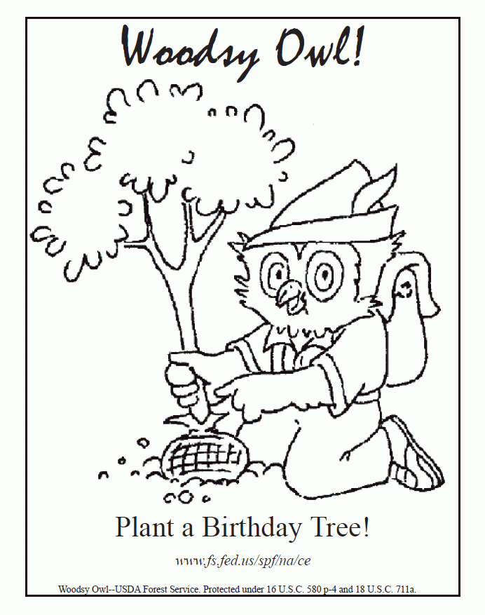 Woodsy Owl. US Forest Service - Coloring Nation