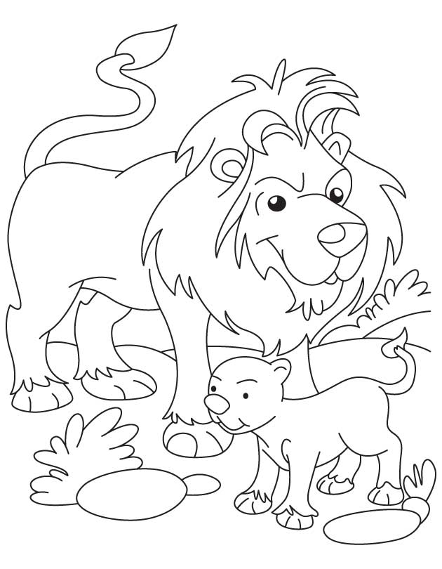 Fox Cub Coloring Page - Coloring Nation