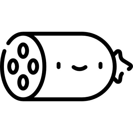 Cute Salami Coloring Page - Coloring Nation