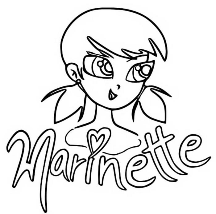 Coloring Page Miraculous Ladybug : Marinette Dupain Cheng 10 - Coloring ...