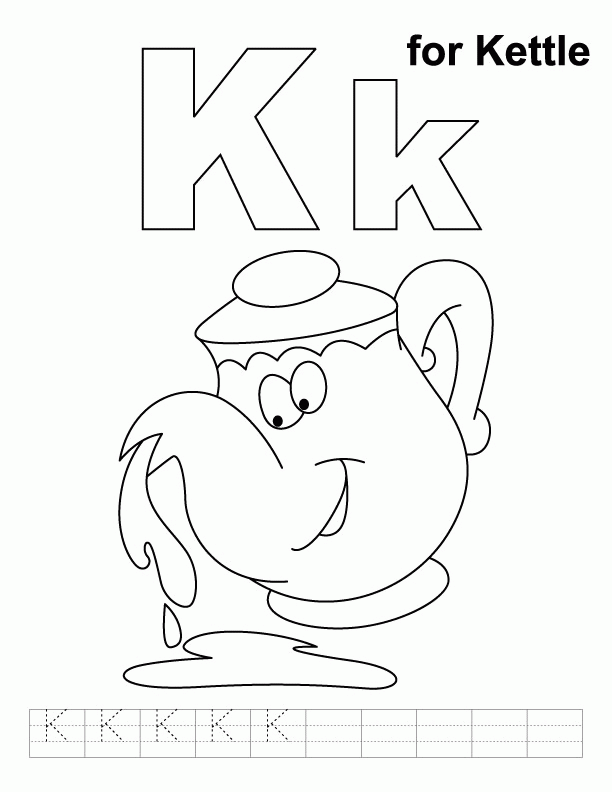 K Coloring Page - Coloring Nation