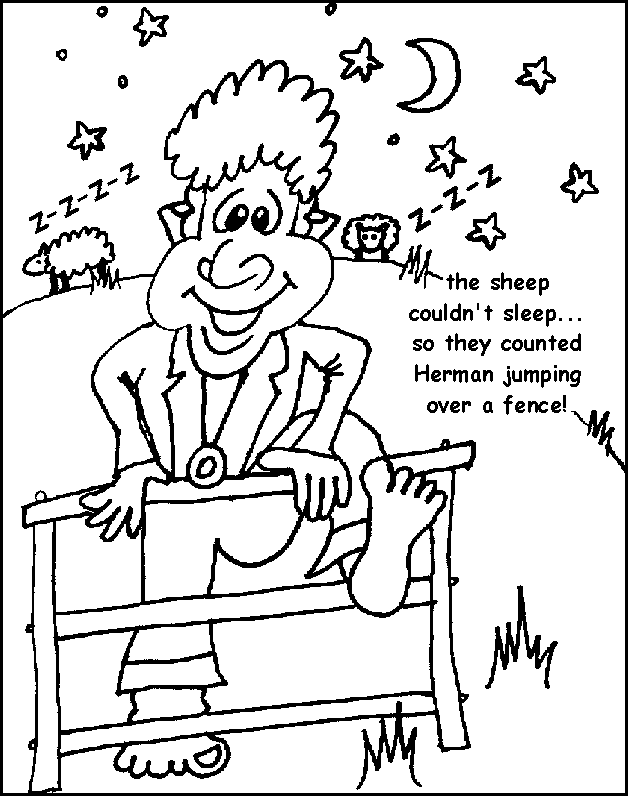 Counting Sheep Coloring Page For Kids - Coloring Nation