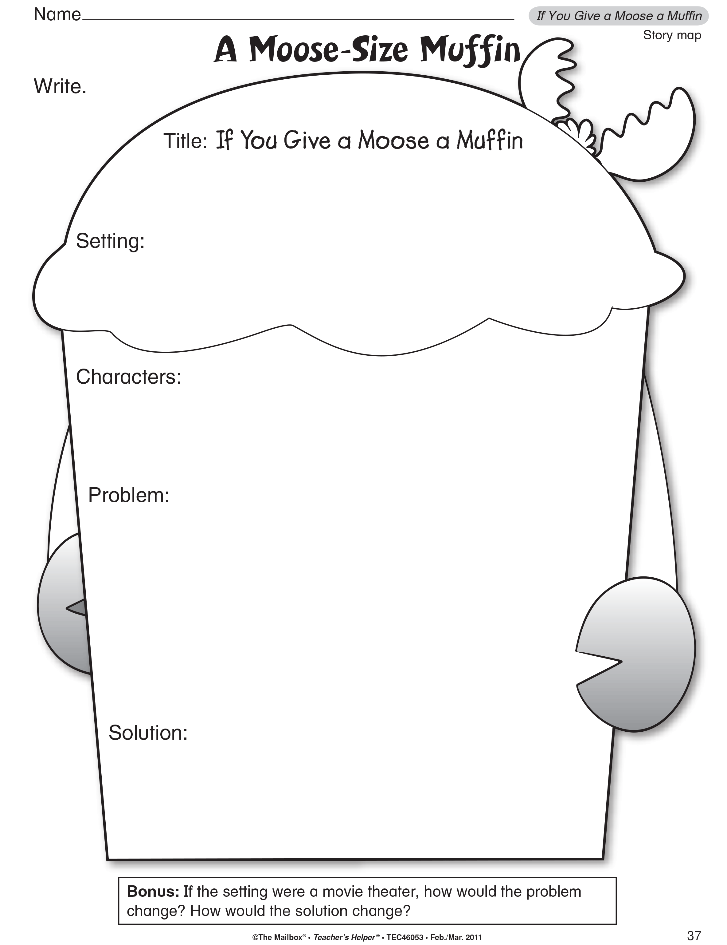 If You Give A Moose A Muffin Activity Sheet - Coloring Nation
