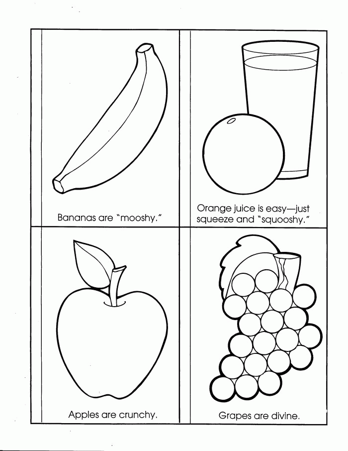 Fruits Alphabet Coloring Page - Coloring Nation