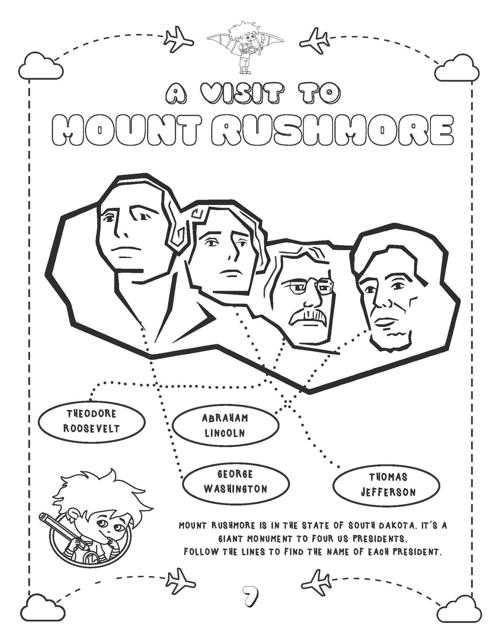 Mount Rushmore Coloring Pages - Coloring Nation