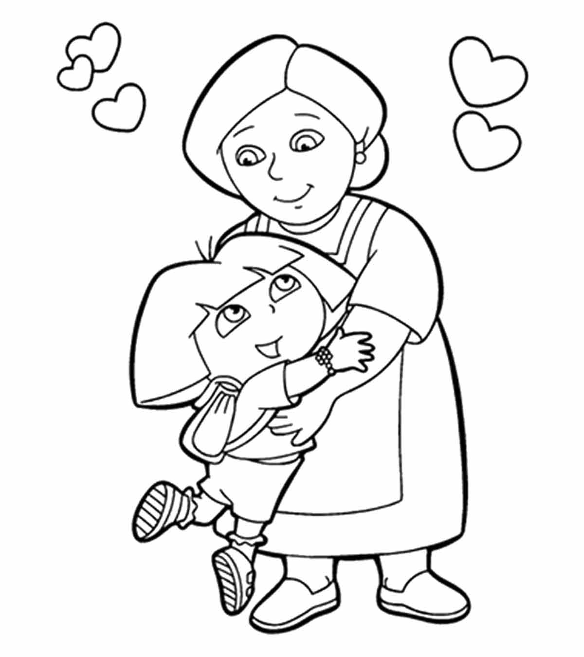 Granny Coloring Pages - Coloring Nation