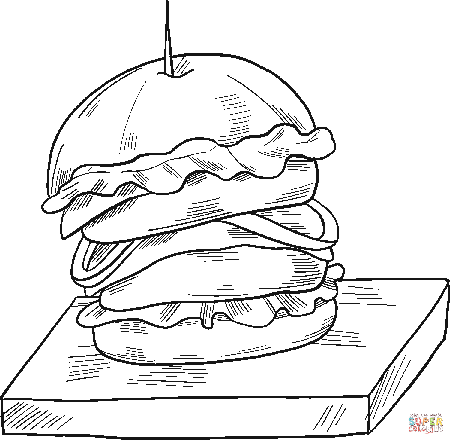 Cheeseburger Coloring Pages - Coloring Nation