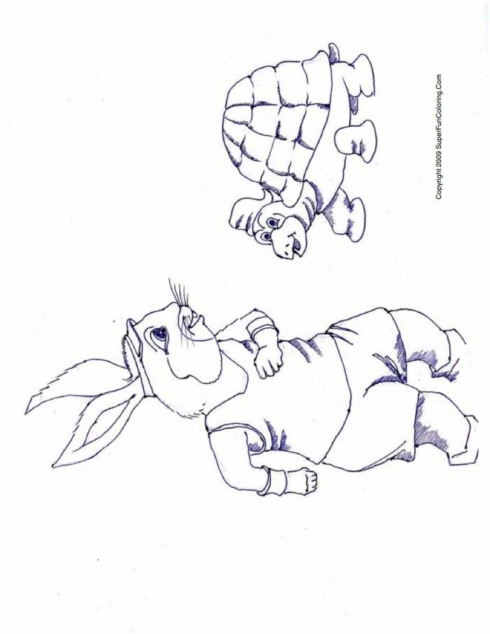 Tortoise And The Hare Coloring Page - Coloring Nation