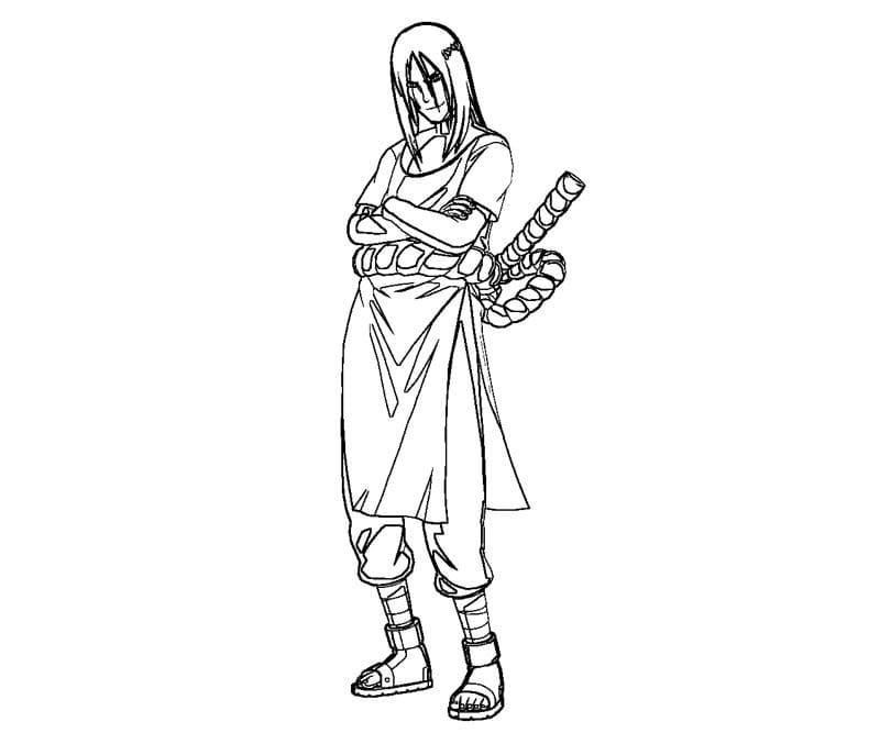 Orochimaru Smiling Coloring Page Coloring Page - Coloring Nation