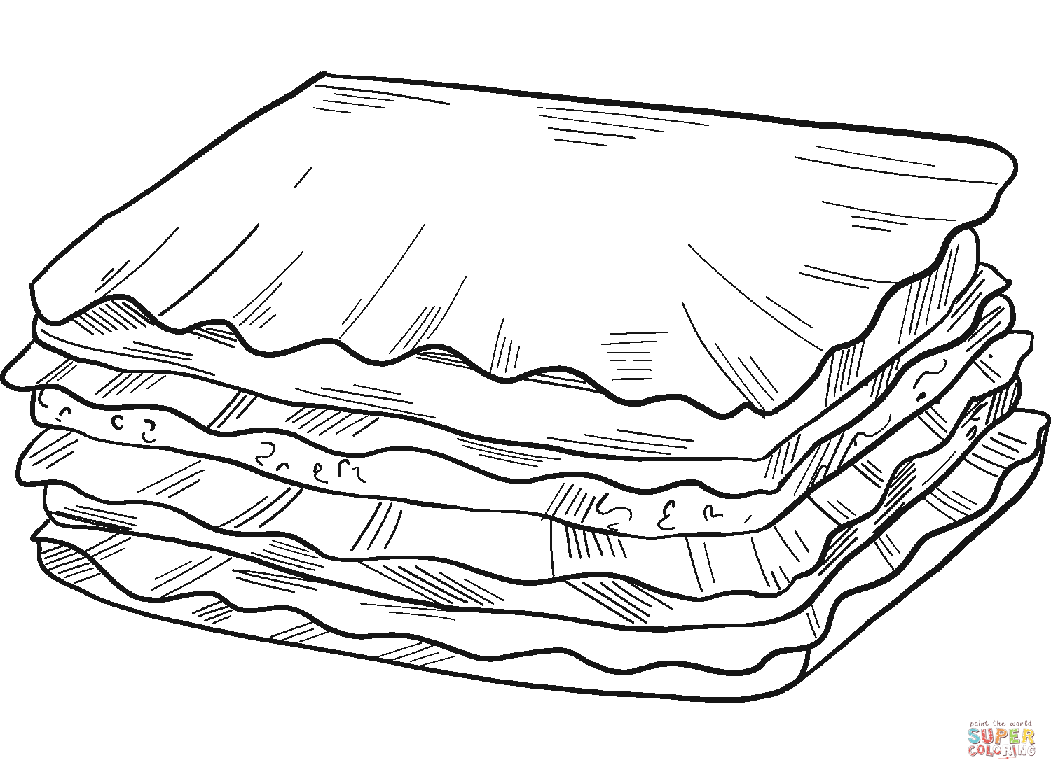 Italian Food Coloring Page. Free Printable Coloring Page - Coloring Nation