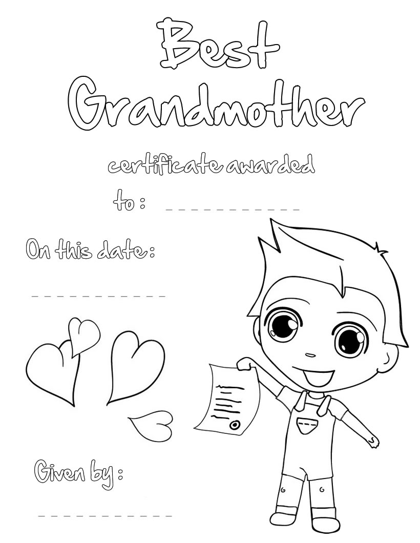 Granny Coloring Pages - Coloring Nation