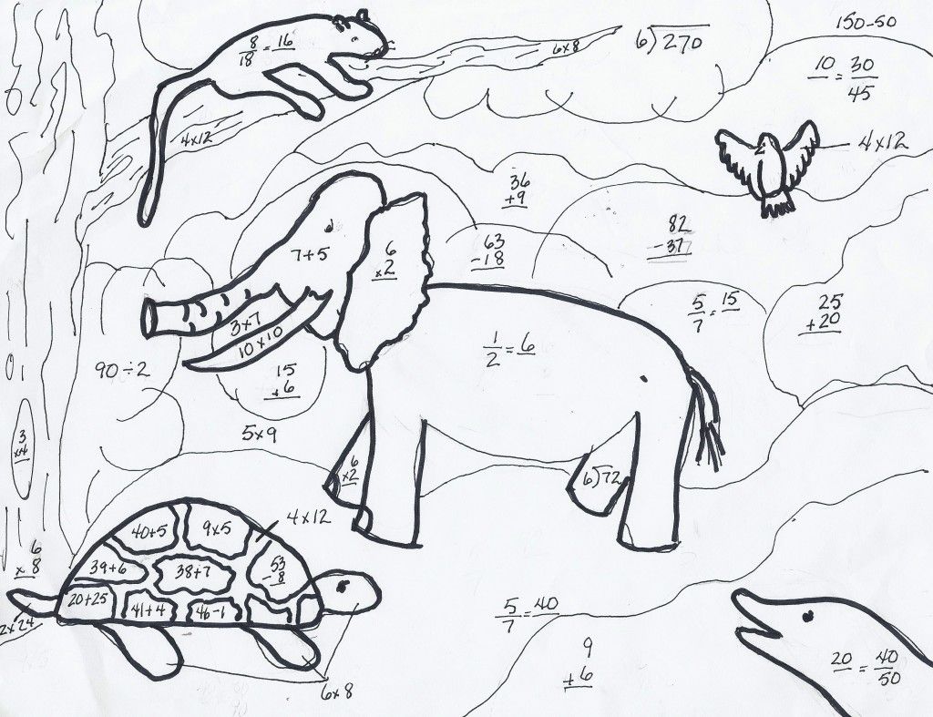 Math Facts Coloring Page Math Facts Coloring Page Kids 198889 ...