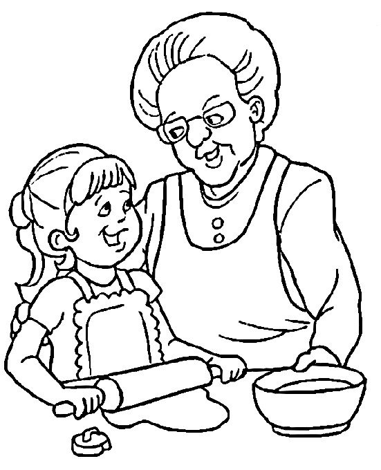 Granny Coloring Pages - Coloring Nation