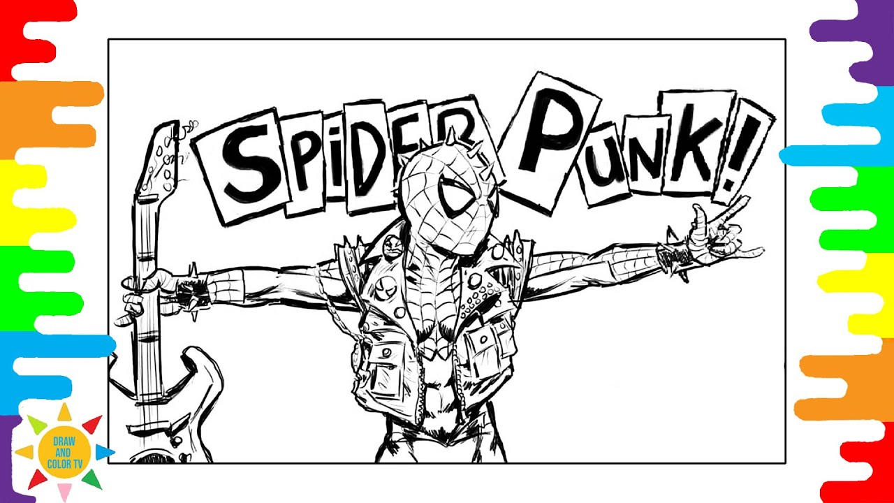 SPIDER PUNK Coloring. Spiderman Coloring. Time To Talk, Azertion & JJD ...