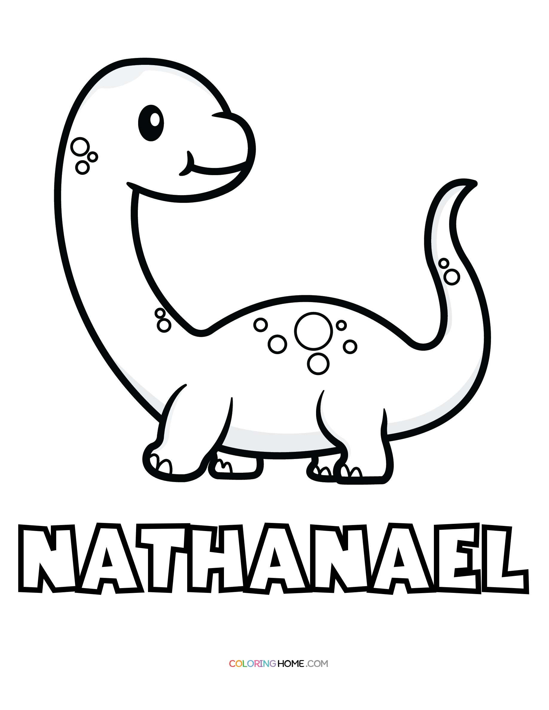 Nathanael Name Coloring Pages - Coloring Nation