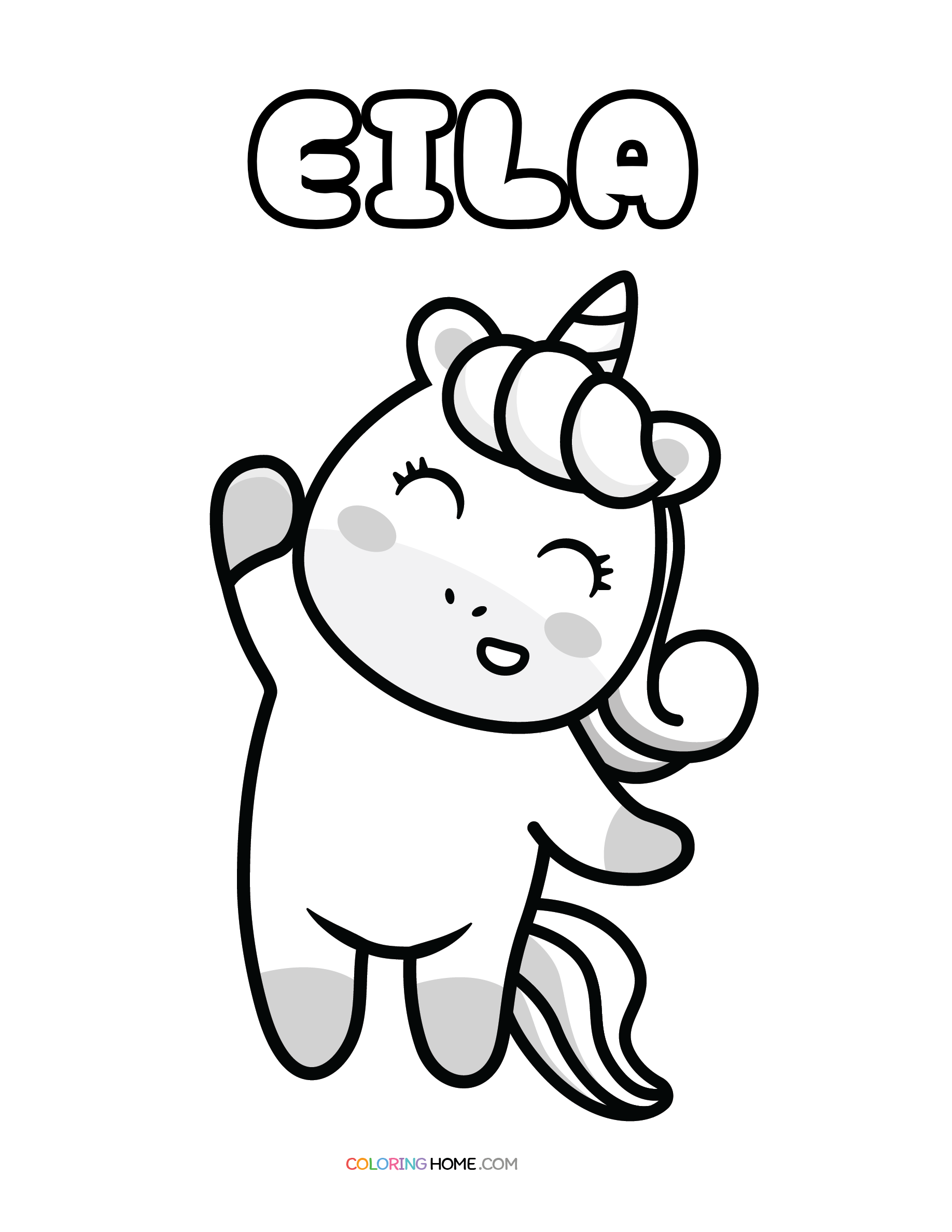 Eila Name Coloring Pages - Coloring Nation