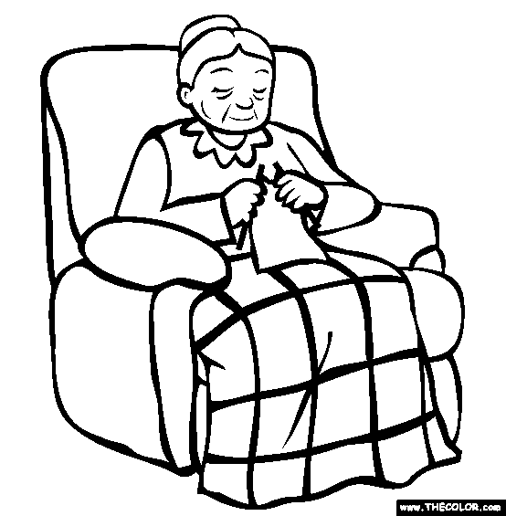 Granny Coloring Pages - Coloring Nation