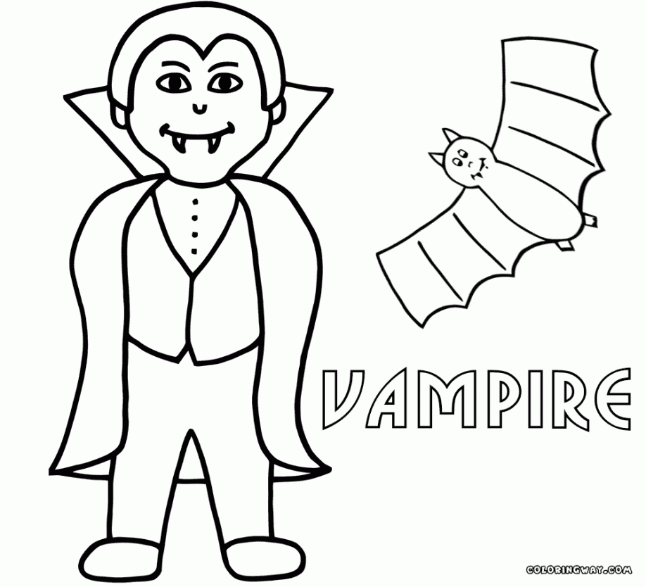 Scary Vampire Coloring Page For Adults Vampire Coloring Page - Coloring ...