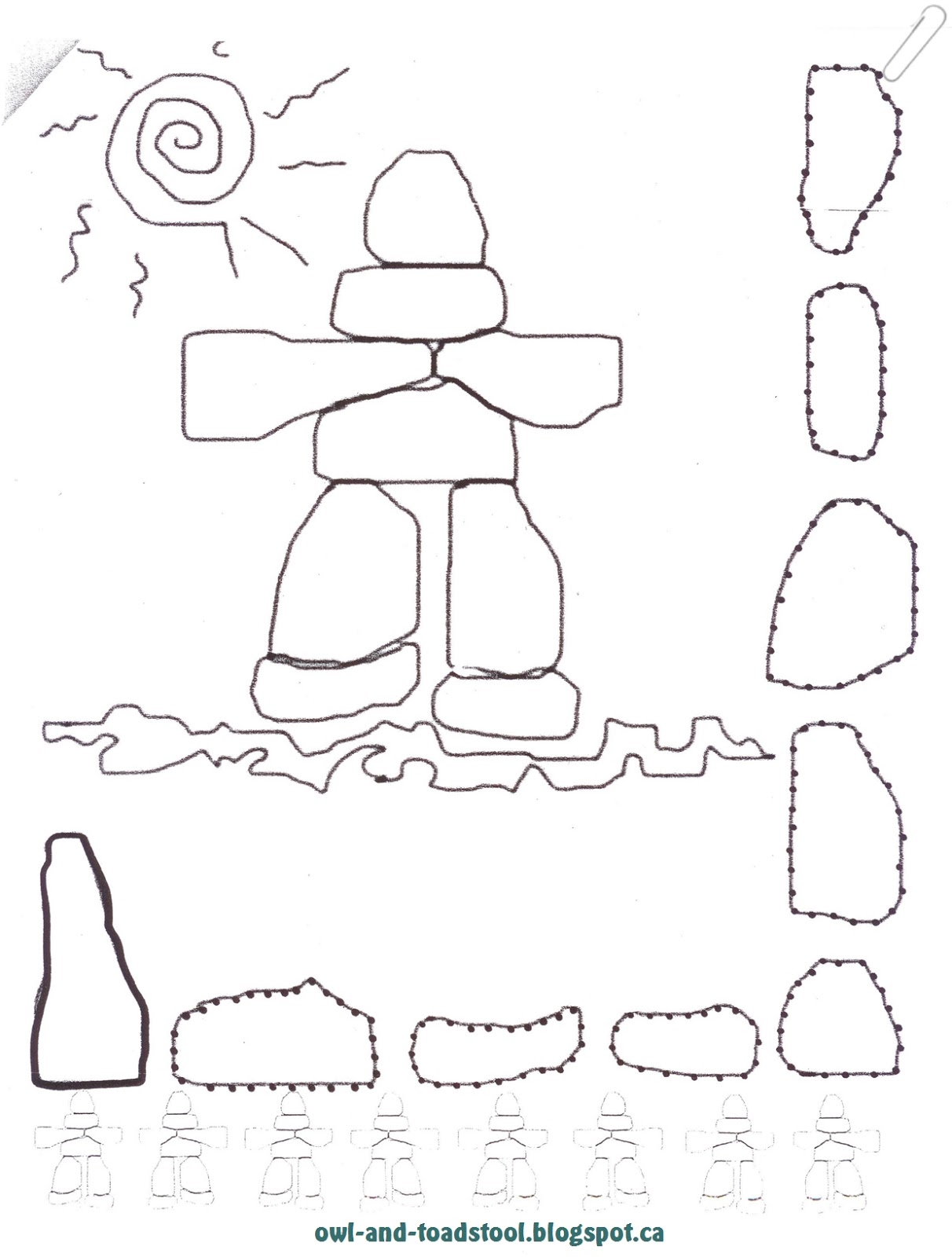 Inuit Inukshuk - Coloring Nation