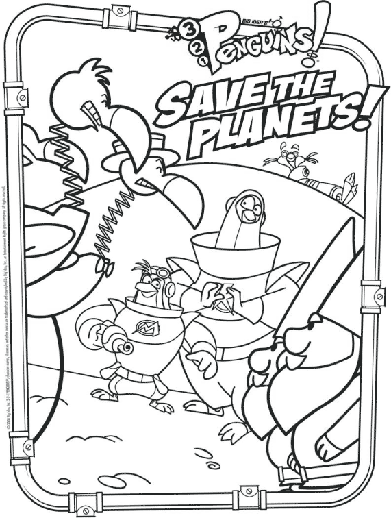 Penguins Save The Planet Coloring Page - Coloring Nation