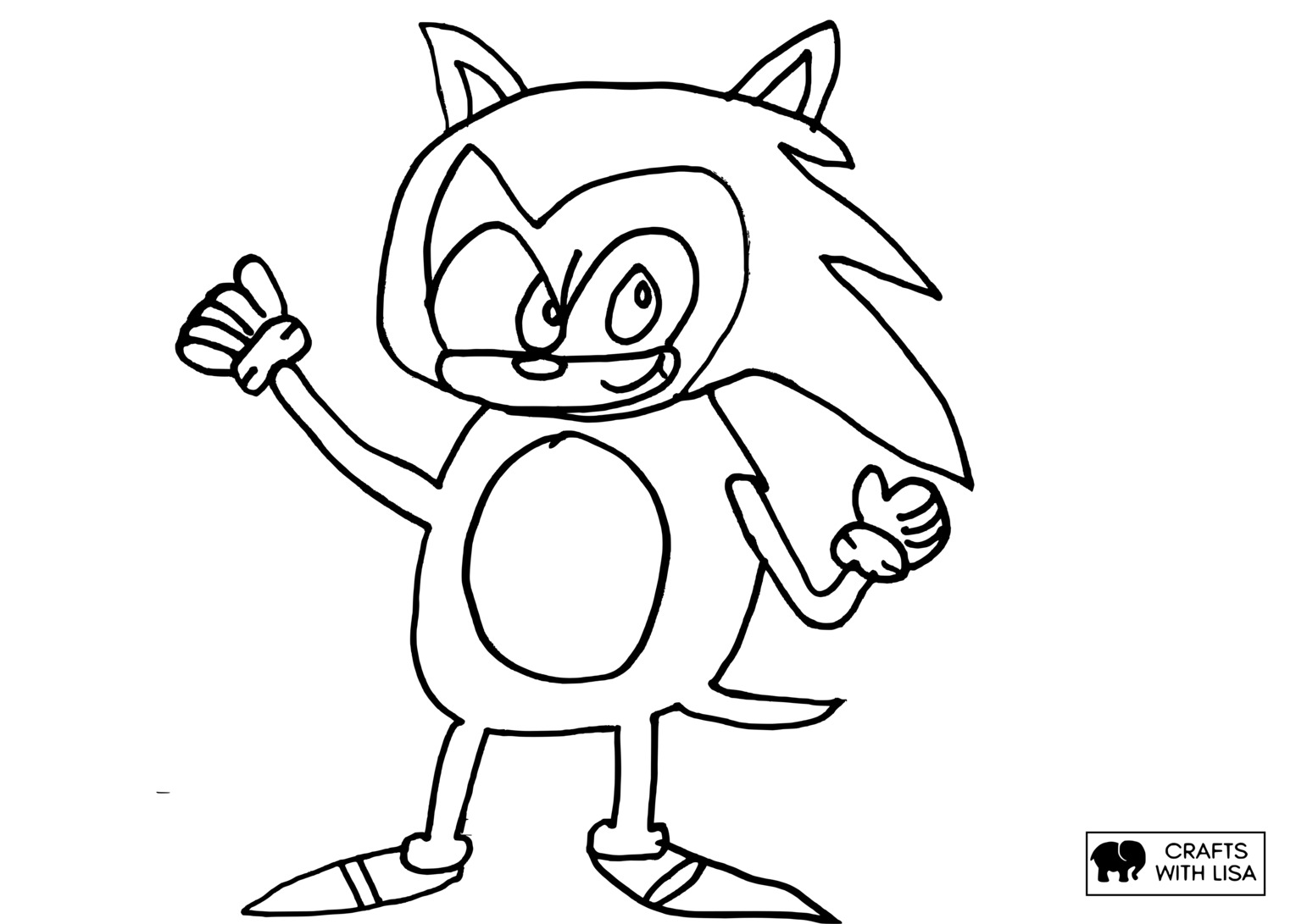 Sonic The Hedgehog Coloring Page With Lisa - Coloring Nation
