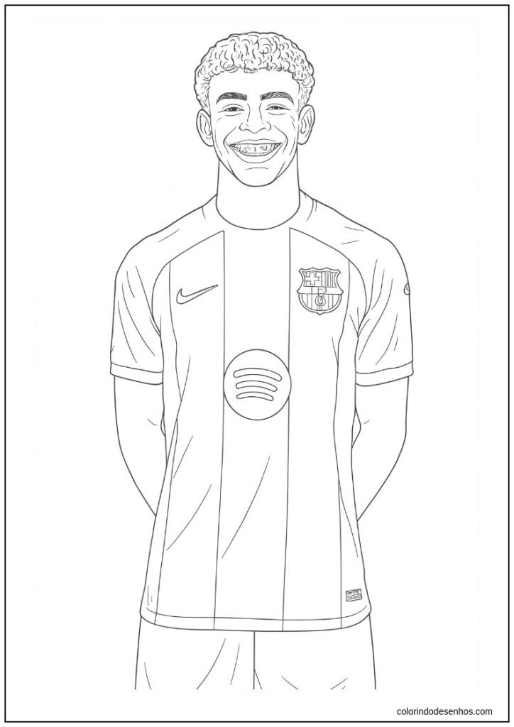 Lamine Yamal Coloring Pages - Coloring Nation