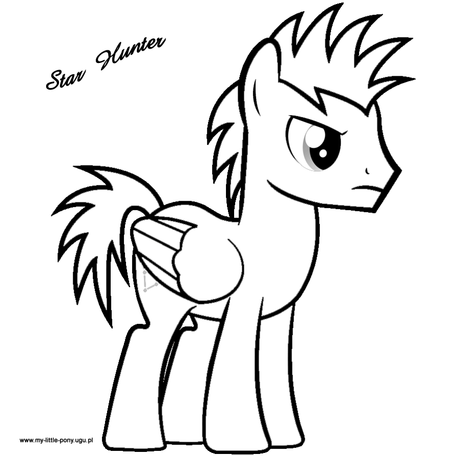 My Little Pony Coloring Page Star Hunter Coloring Page - Coloring Nation
