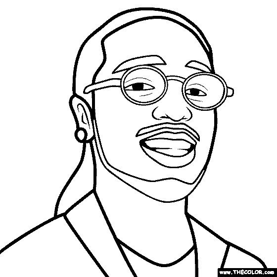 Hip Hop Rap Star Online Coloring Page - Coloring Nation