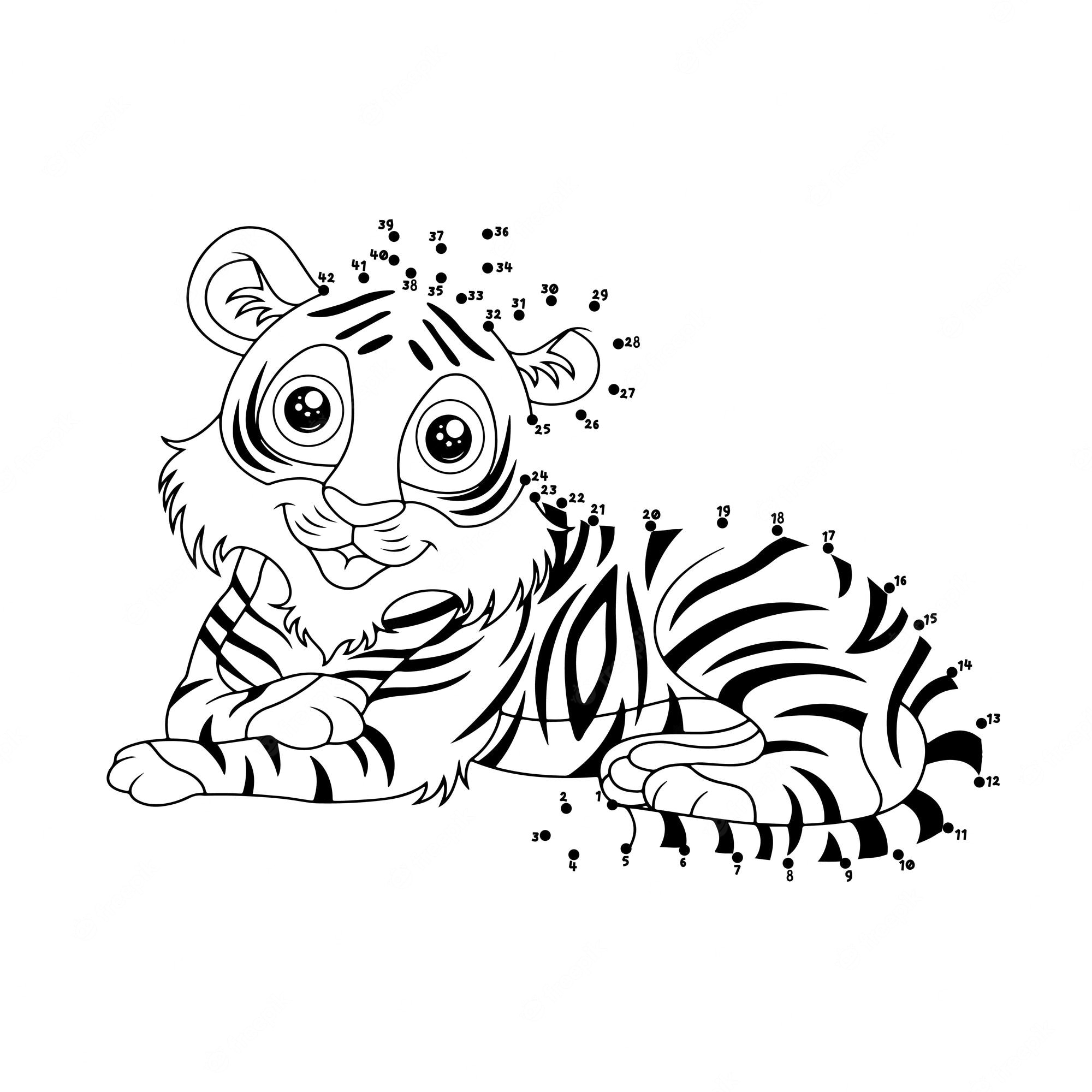 Premium Vector. Animal Dot To Dot Activity Coloring Page - Coloring Nation