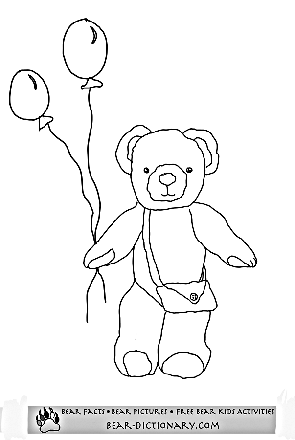 Free Teddy Bear Coloring Page, Toby&s Free Teddy Bear Coloring ...