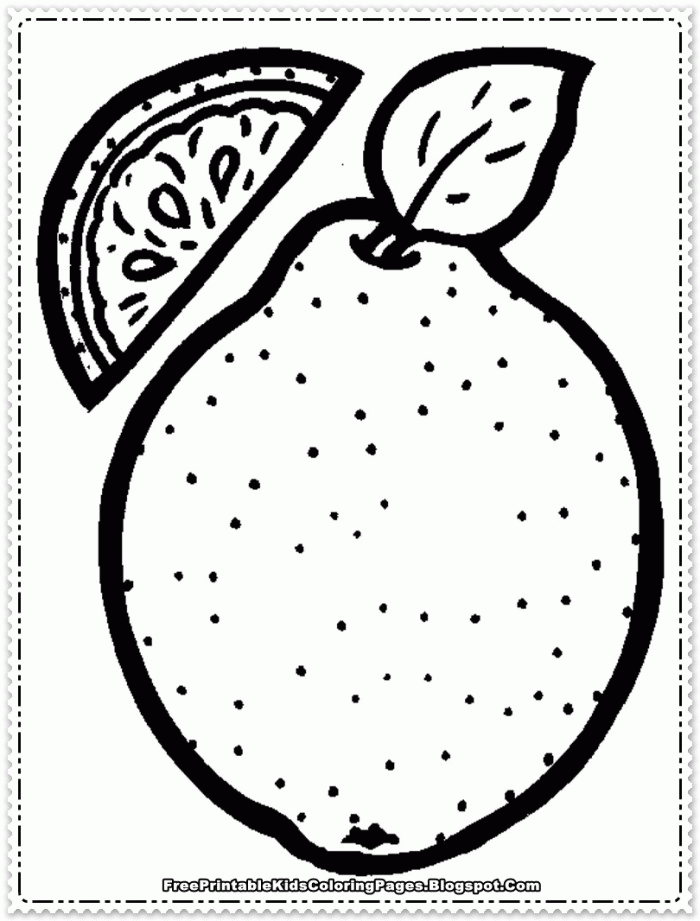 Orange Fruits Coloring Page For Kids - Coloring Nation