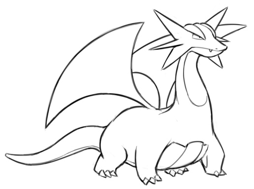 Salamence Coloring Pages - Coloring Nation
