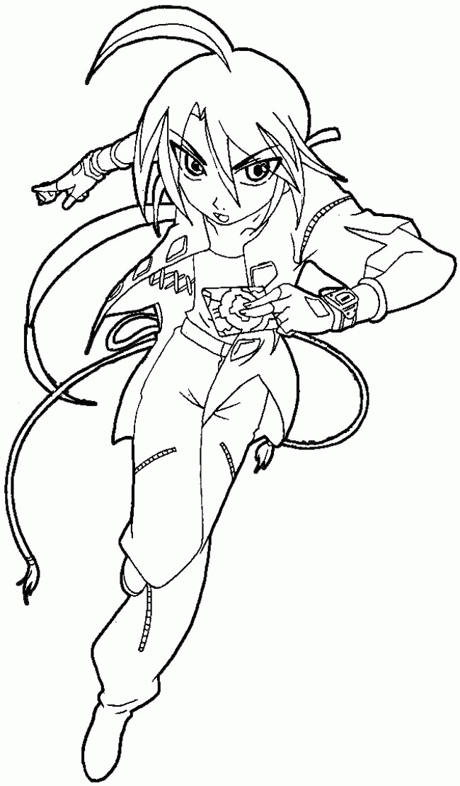 Shun Kazami From Bakugan With Easy Step - Coloring Nation